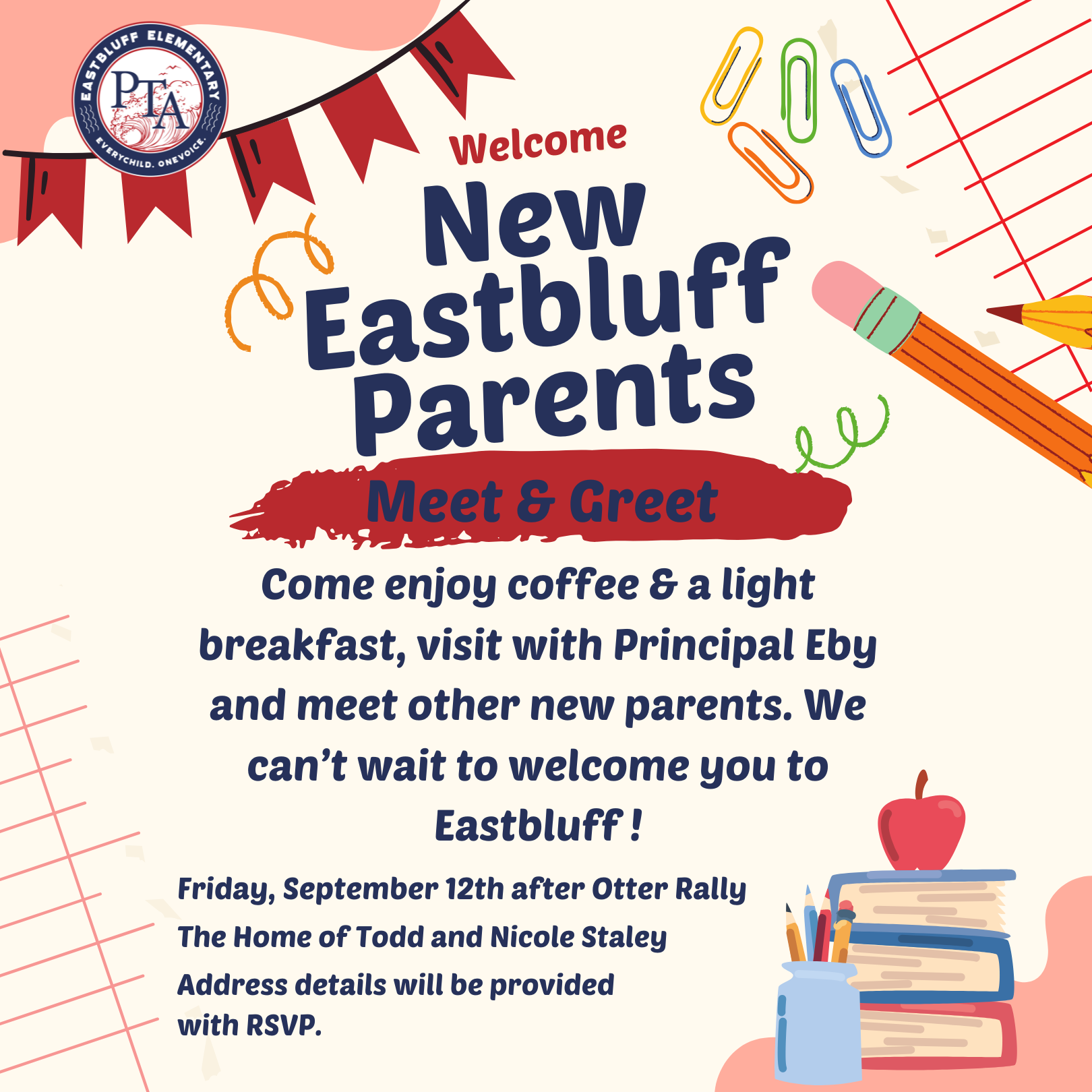 New Parent Meet & Greet – EASTBLUFF ELEMENTARY PTA