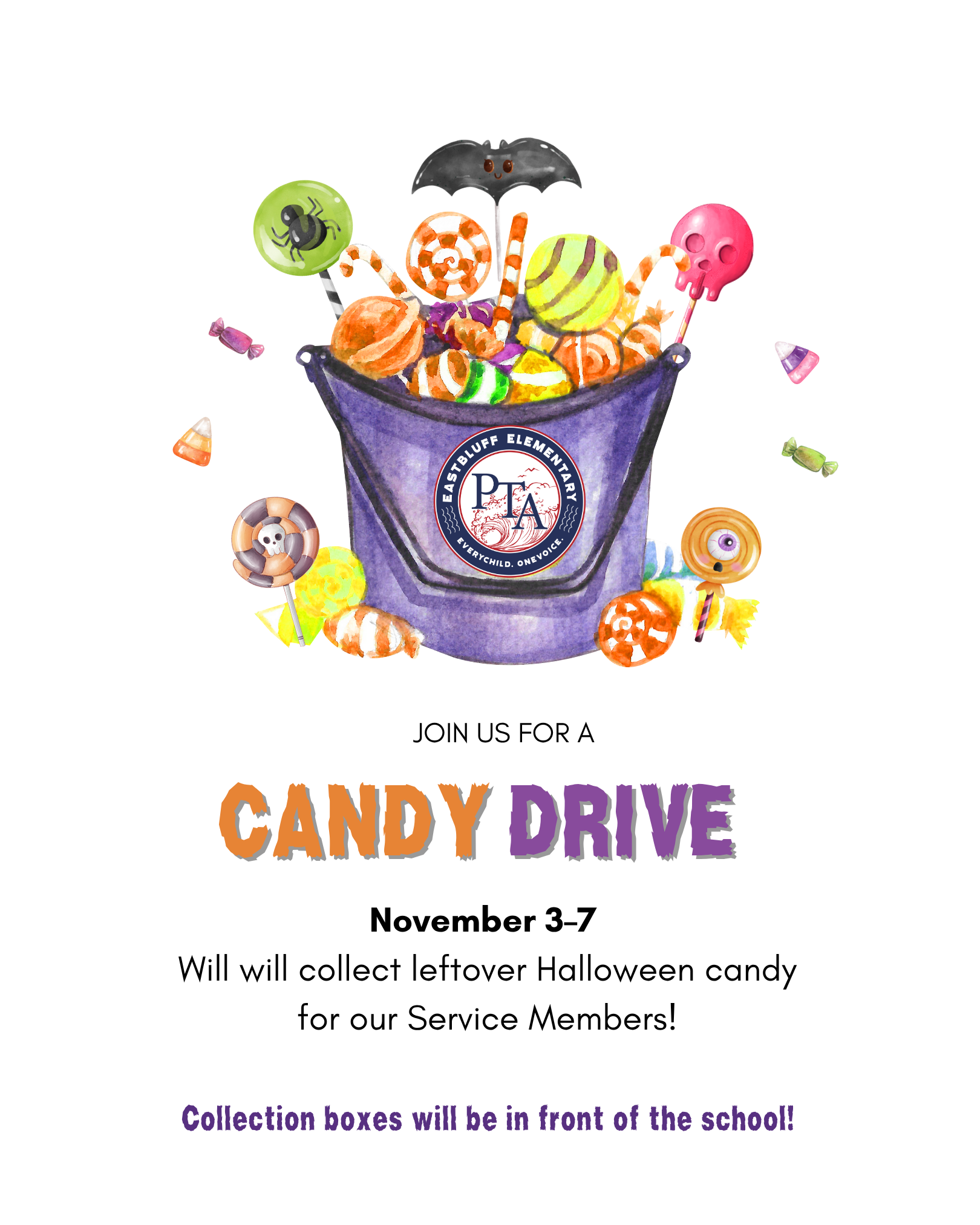 Veterans Day Candy Drive – EASTBLUFF ELEMENTARY PTA